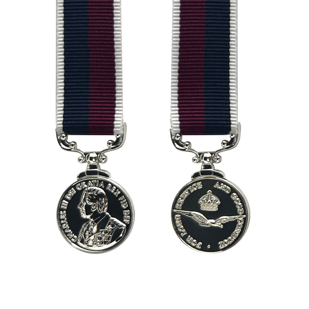 King Charles III Miniature RAF Long Service & Good Conduct Medal ...