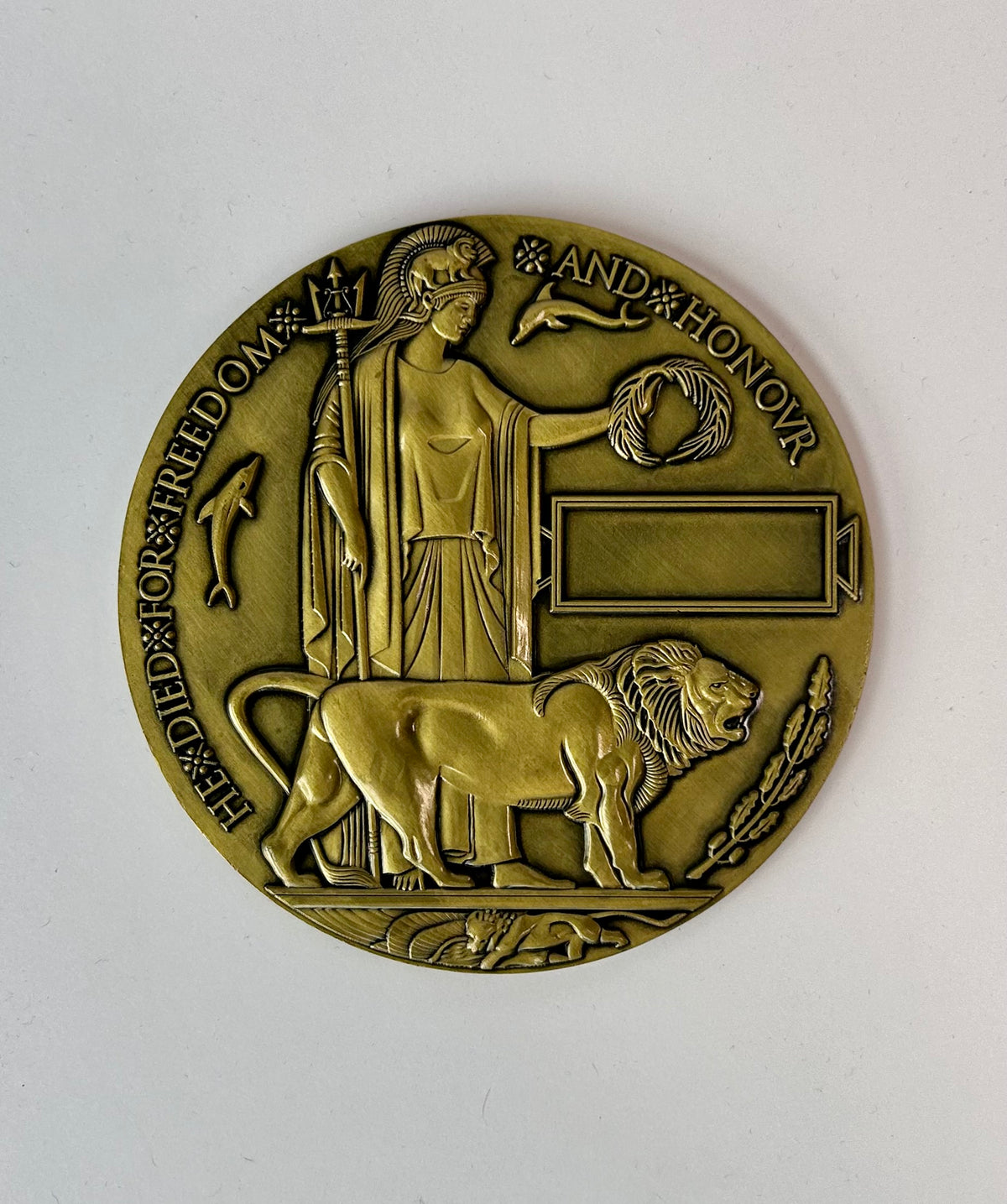 Memorial Plaque - The Death Penny with Memorial Scroll — Empire Medals