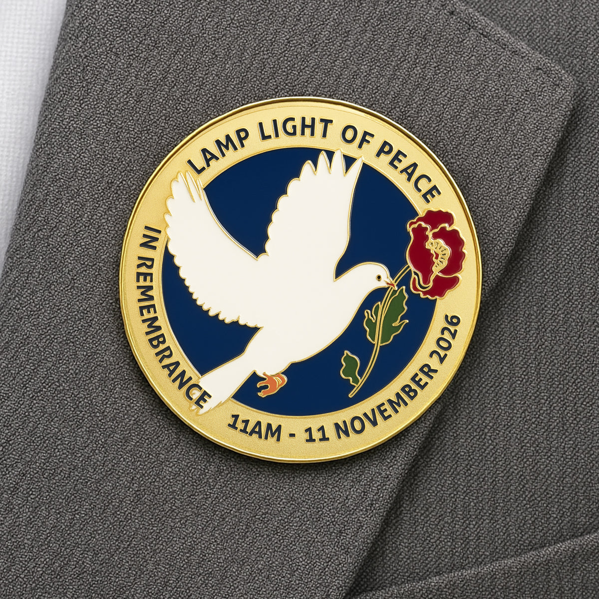 Official Lamp Light of Peace Lapel Badge – Commemorative Remembrance ...