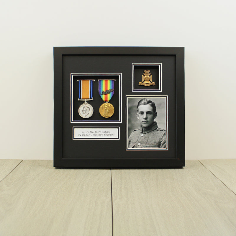 Military medal and cap badge frame for sale – Empire Medals